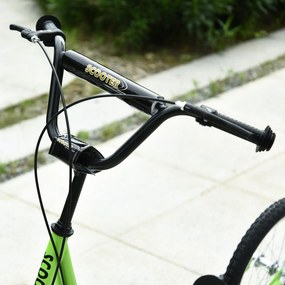 HOMCOM Dětská koloběžka, odrážedlo, městská koloběžka, odrážedlo, s pneumatikami, ruční brzda, dětská koloběžka, od 5 let| Aosom
