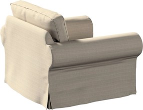 Potah na křeslo IKEA Ektorp barva béžová látka pletený vzor