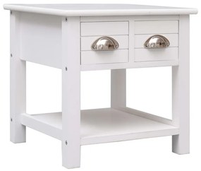 Odkládací stolek bílý 40 x 40 x 40 cm dřevo pavlovnie,  284068 HangarStore.cz