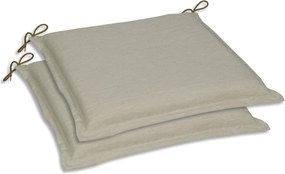 Go-De Textil Sada zahradních podsedáků Uni (polštářek, 5 cm, 2 kusy, béžová)