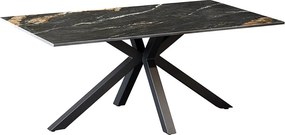 Keramický konferenční stolek Fabrico 100 cm černý / pískový
