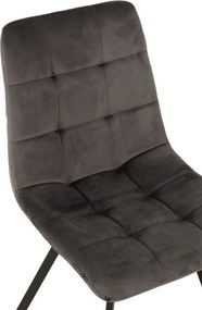 Šedá sametová jídelní židle Chair Morgan Grey - 45*54*86cm