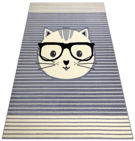 Dětský kusový koberec BCF FLASH 3999 - Kočka Šedý Rozměr: 160x220 cm