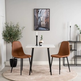 Venture Home Jídelní židle 2 ks Polar kožený vzhled [444707] Barva: Hnědo-černá