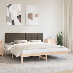 Rám postele s čalouněným čelem s čelo Taupe 200 x 200 cm 3405570