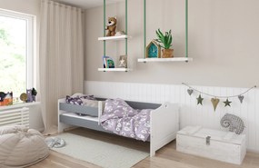 BabyBeds Dětská postel EMMA srdíčka Velikost postele: 160x80 cm, Barevné provedení: Olše, Úložný prostor: Ne, bez úložného prostoru Bílá