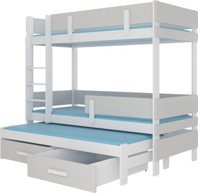ADRK Furniture Třípatrová postel pro tři osoby ETAPO 180x80