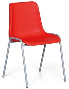 Plastová jídelní židle AMADOR, červená