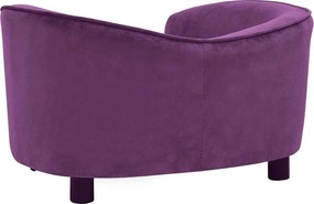 Pohovka pro psy vínová 69 x 49 x 40 cm plyš 171024