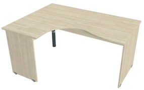 Stůl ergo pravý 160*120 cm - Hobis Gate GE 2005 P Dekor stolové desky: akát, Dekor lamino podnože: akát, Barva nohy: černá