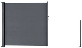 Goleto Venkovní boční markýza na zastínění terasy 180 x 300 cm | tmavě šedá
