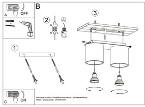Sollux SL.0054 - Bodové svítidlo ORBIS 2 2xGU10/40W/230V černá