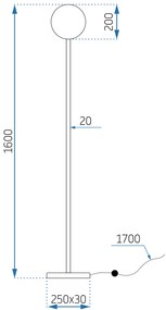Toolight Moderní nástěnná lampa Loft 392229 zlatá