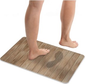 Z křemeliny koupelnová předložka v tmavě přírodní barvě 39x60 cm Argiri – Wenko