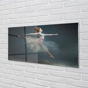 Obraz na skle balerína kouř 120x60 cm