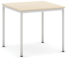 B2B Partner Stůl do jídelny, světlešedá konstrukce, 800 x 800 mm, bříza