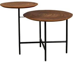 OnaDnes -20% Hnědý kovový konferenční stolek DUTCHBONE Mathison 75 x 48,5 cm