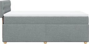Box spring postel s matrací světle šedá 90x190 cm textil 3286542