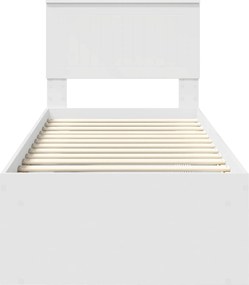 Rám postele s čelo Bílá 75 x 190 cm Masivní borové dřevo 3410663