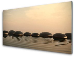 akrylový obraz Kameny Voda Umění 100x50 cm
