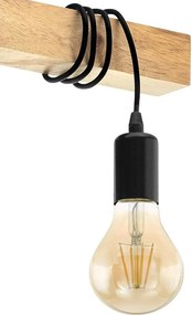 Toolight Toolight, závěsná moderní svítilna 3xE27 APP973-3CP LINE, černá-hnědá, OSW-03242