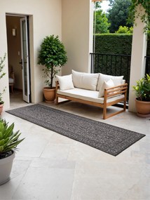 NORTHRUGS, Běhoun Duet Kona 106248 Black/White - na ven i na doma, 80x250, černobílá, chodba / předsíň