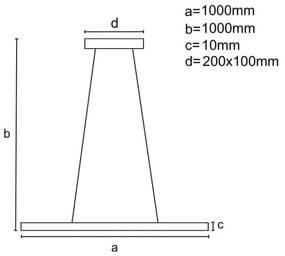 LED Stmívatelný lustr na lanku LED/40W/230V 3000-6500K černá + dálkové ovládání