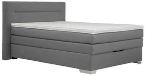 BLANÁŘ Americká postel boxspring Doria, s úložným prostorem, 140x200 cm, šedá