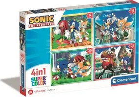 Clementoni 21522 Puzzle Sonic 4v1 (12+16+20+24 dílků) / od 3 let