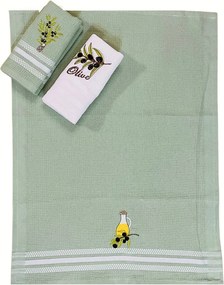 Utěrky na nádobí vaflové Olive 3ks 40x60cm TiaHome