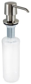 Bemeta Design Integrovaný dávkovač mýdla/saponátu, 300 ml, nerez/plast, mat -