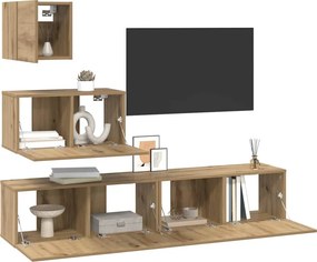 Sestava TV skříněk 4 ks Artisanový dub Kompozitní dřevo 3393437