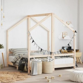 vidaXL Dětská postel 2x (70 x 140) cm masivní borové dřevo [3200593] Barva: Přírodní