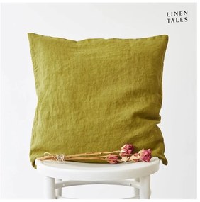 Lněný povlak na polštář 45x45 cm Moss Green – Linen Tales