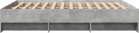 Rám postele betonově šedý 150 x 200 cm kompozitní dřevo 3295649