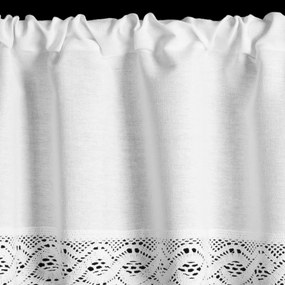 KRÁTKÁ ZÁCLONA NA PÁSCE VINCE 100X40 CM BÍLÁ