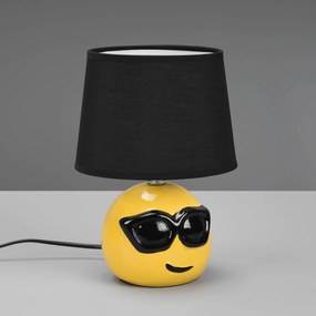 Stolní lampa Coolio se Smiley, stínidlo černá