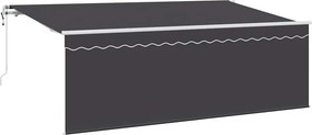 Stahovací markýza Antracit 350 x 200 cm Polyester a hliník 3329659