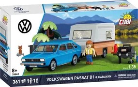 COBI Stavebnice 24643 Volkswagen Passat B1 s karavanem / 1:35 / 361 dí