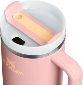 Broskvová termoska s brčkem z nerezové oceli 1,18 l Quencher H2.O FlowState™ Tumbler Peach Rose – Stanley