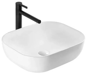 REA-U6300 - Umyvadlo na desku MONA SLIM 40x50,5 cm keramika/lesklá bílá REA-U6300