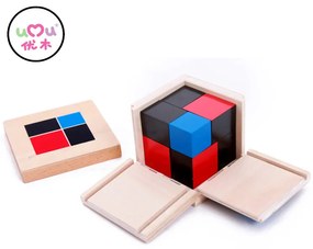Montessori dřevěná kostka