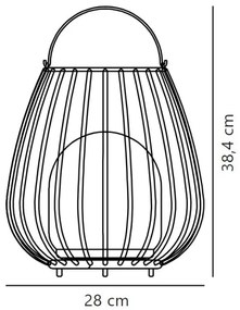 Nordlux - LED Stmívatelné venkovní přenosné svítidlo JIM TO-GO LED/3W/3,7V IP54