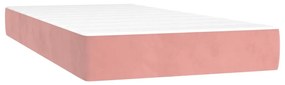 Box spring postel s matrací růžová 80 x 200 cm samet,  3129242