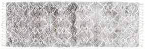 Kusový Běhoun Shaggy AZTEC Q742A Šedý Rozměr: 70x300 cm