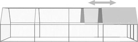 Venkovní klec pro kuřata 3 x 8 x 2 m pozinkovaná ocel 3089326