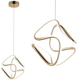 Toolight Toolight, LED stropní svítidlo 25x29cm, 4000K, G067-CP, zlatá lesklá, OSW-08666