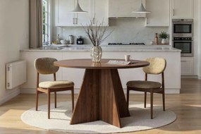 Designový jídelní stůl Kahedin 120 cm vzor ořech