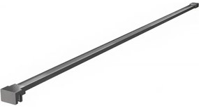 Mexen Walk-In, stabilizační rozpěra do sprchové zástěny pro sklo 6(8) mm, délka max.150cm, grafit broušený, 800-01-66