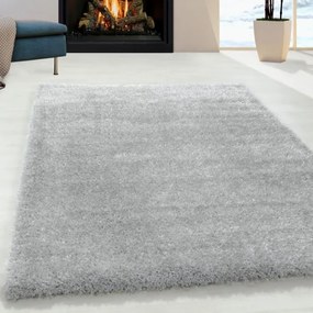 Vopi | Kusový koberec Brilliant shaggy 4200 silver - Kruh průměr 120 cm